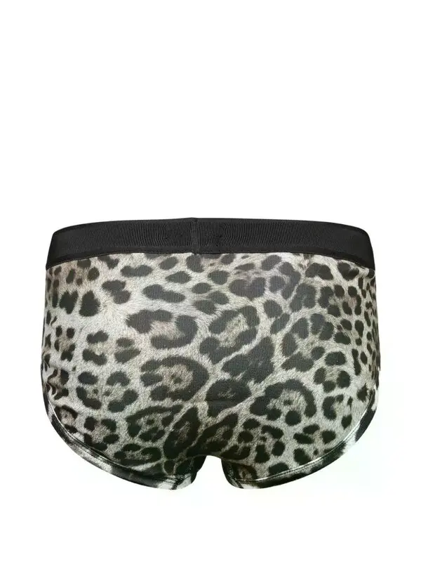 TOM FORD Leopard-print Slip Briefs - White