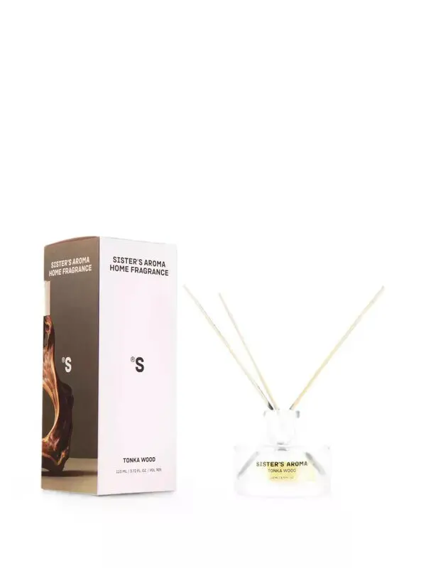 SISTER’S AROMA Tonka Wood Glass Reed Diffuser