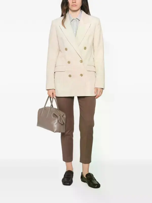 Brunello Cucinelli Belt-loops Cropped Trousers - Brown