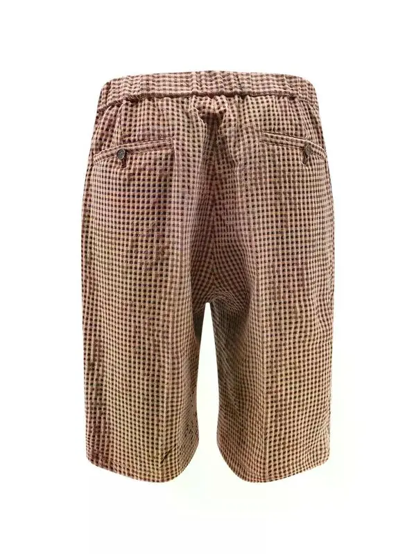 HEVO Torre Lapillo Checked Shorts - Brown