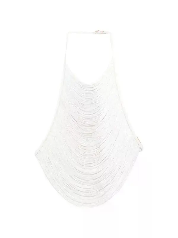 Cult Gaia Tanner Sequin-embellished Top - White