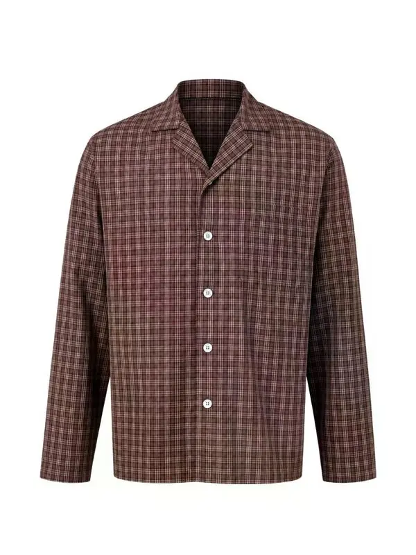 TEKLA Serra Check Pajamas Shirt