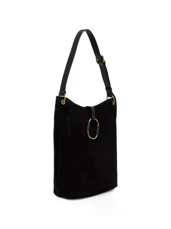 TWINSET Suede Leather-trim Tote Bag