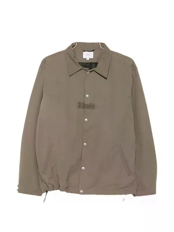 Rhude Logo-embroidered Overshirt - Green