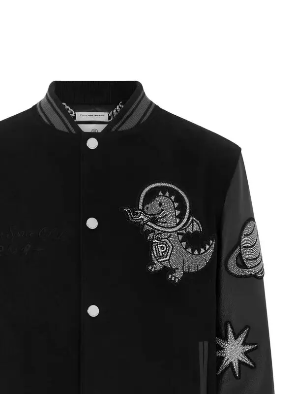 Philipp Plein Space Embellished Bomber Jacket