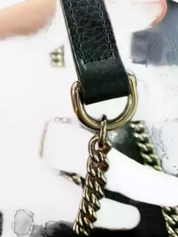 Gucci Interlocking G Pebbled Shoulder Bag