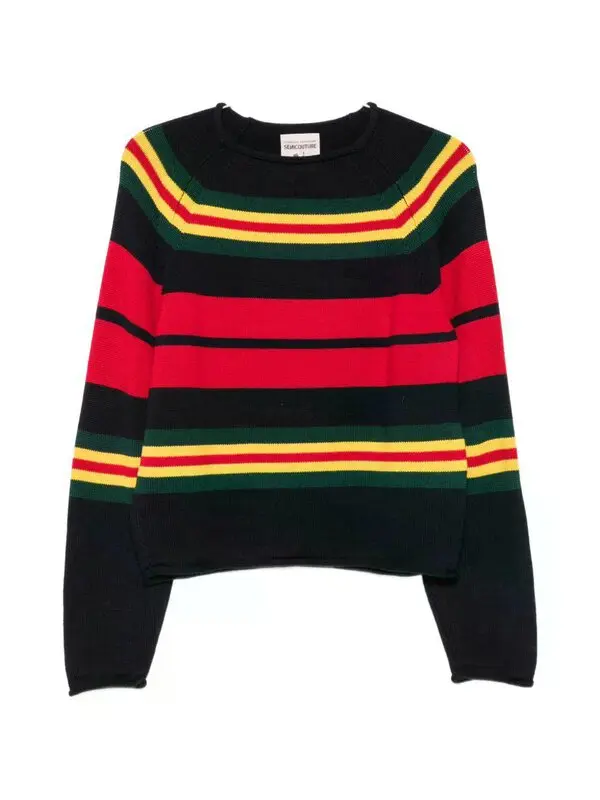 SEMICOUTURE Striped Sweater - Blue