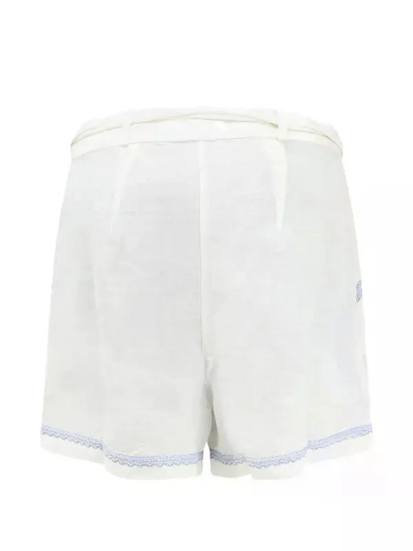 SCARLETT POPPIES Vareli Floral-appliqué Studded Shorts