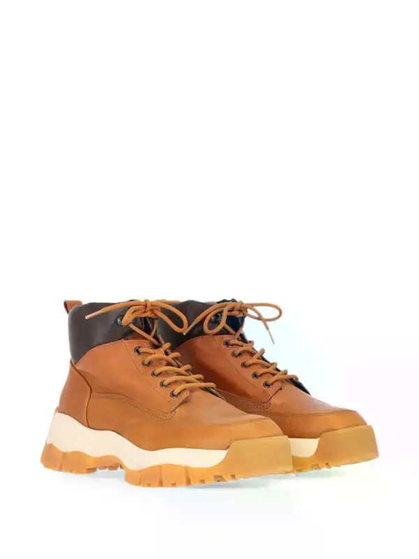 TOD'S Lace-up Panelled Boots