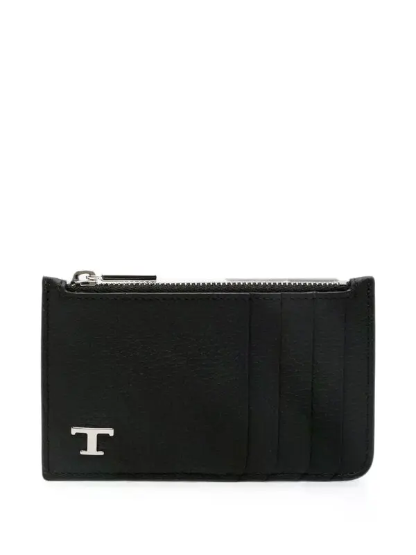 TOD'S Leather Card Holder - Black