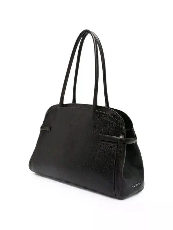 Orciani Large Aura Soft Logo-plaque Leather Tote Bag