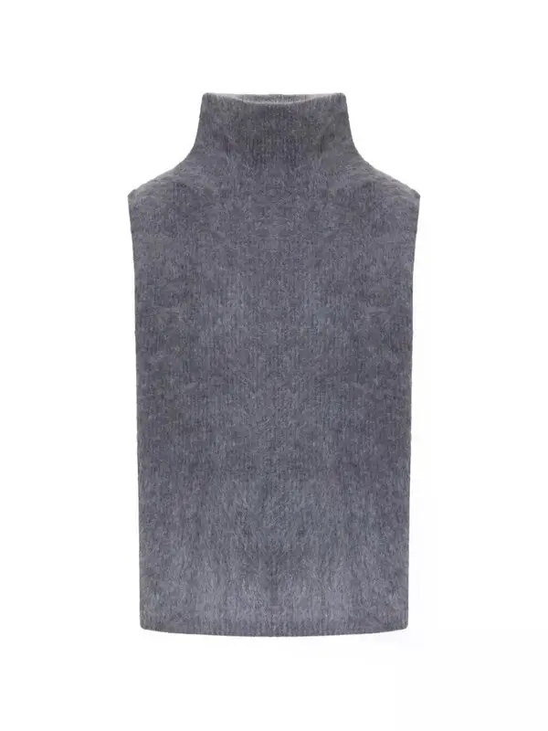 LISA YANG Brushed-knit Turtleneck-collar Top