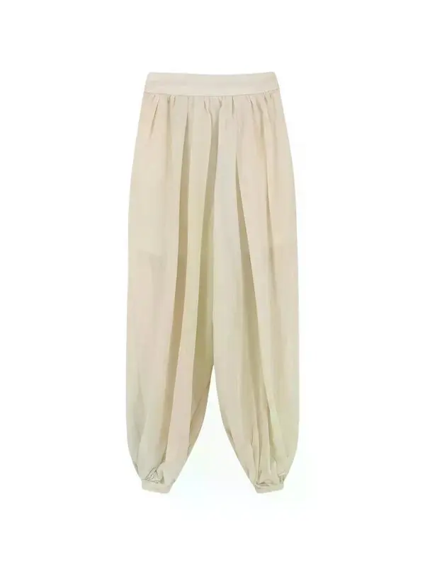LAMRONS Drawstring-waist Pleated Trousers