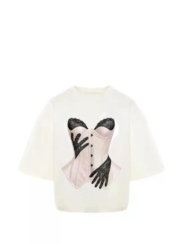 HAMZA Lace-print T-shirt