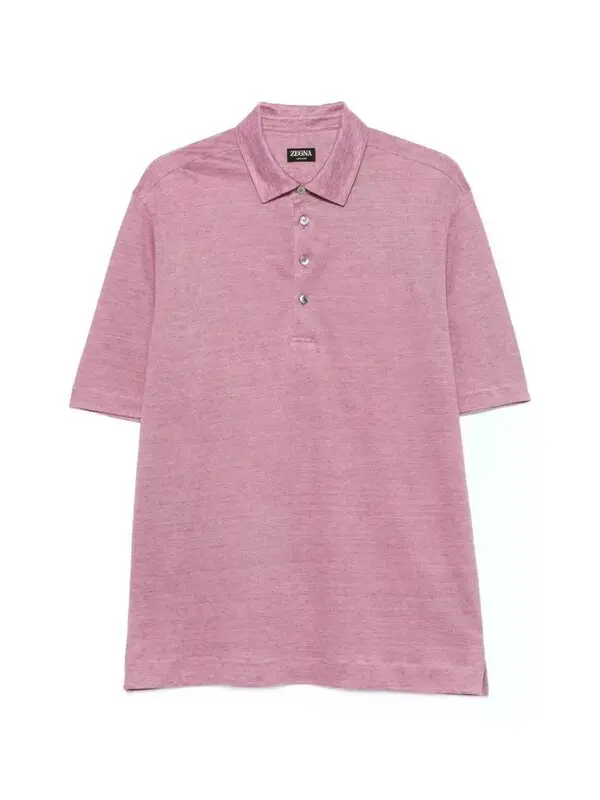 Zegna Short-sleeve Polo Shirt - Pink
