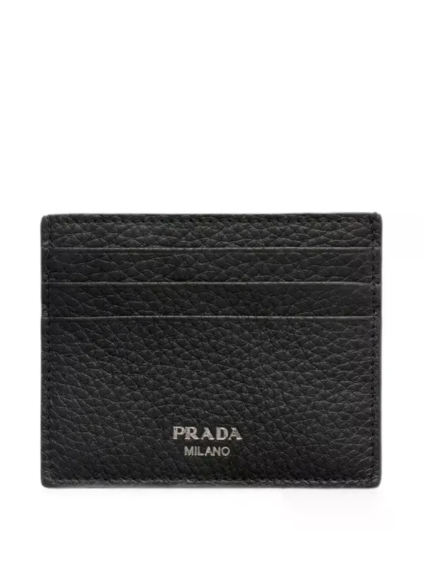 Prada Leather Card Holder - Black