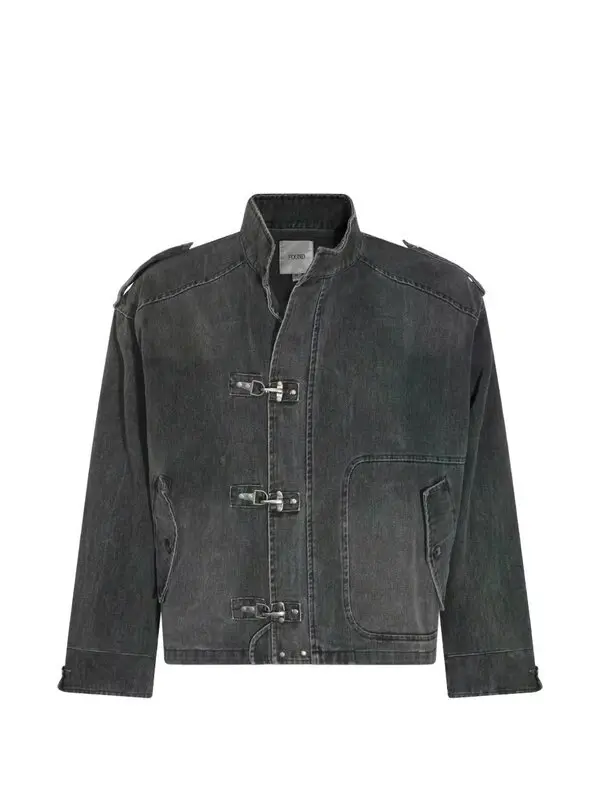 FOUND Lobster-clasp Epaulette Denim Jacket