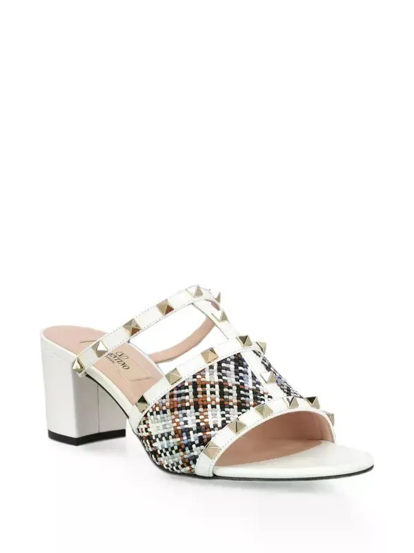 Valentino Garavani Rockstud Tweed Sandals