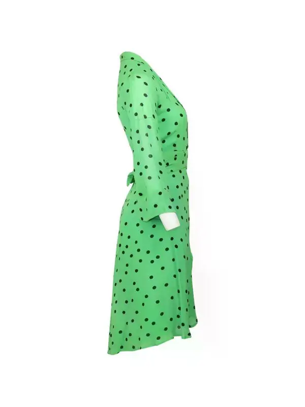GANNI Polka Dot Wrap Dress