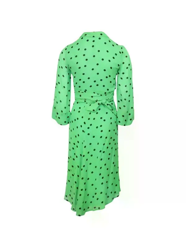 GANNI Polka Dot Wrap Dress