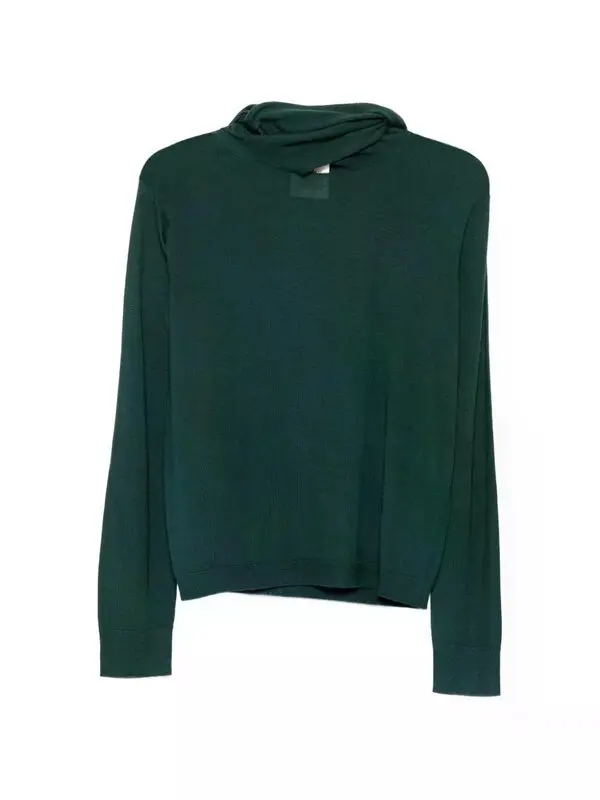 SEMICOUTURE Maglia Eden Tie-fastening Sweater - Green