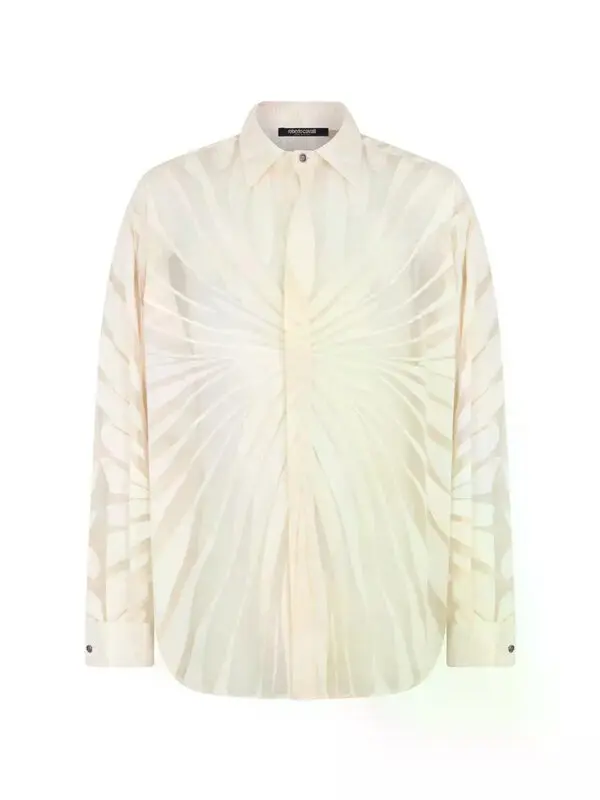 Roberto Cavalli Ray Devoré Print Shirt - Neutrals