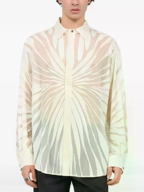 Roberto Cavalli Ray Devoré Print Shirt