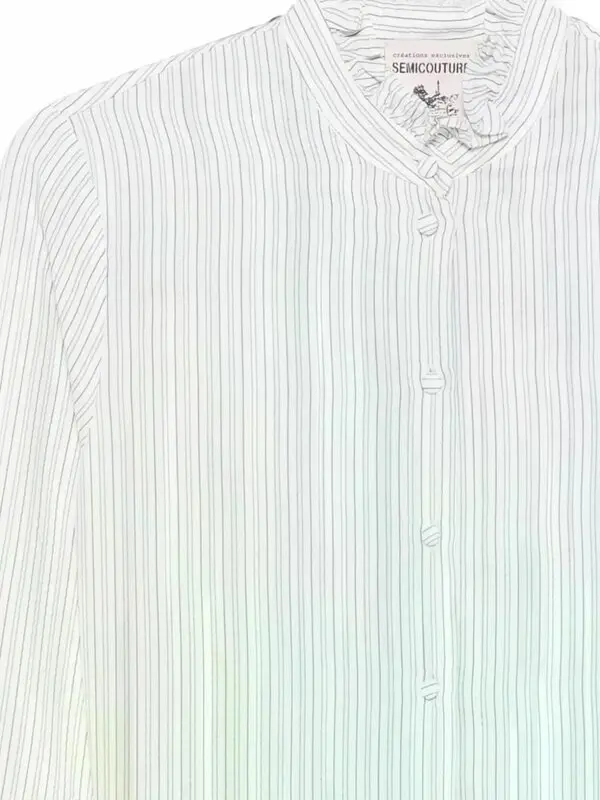 SEMICOUTURE Pinstripe Ruffled Shirt