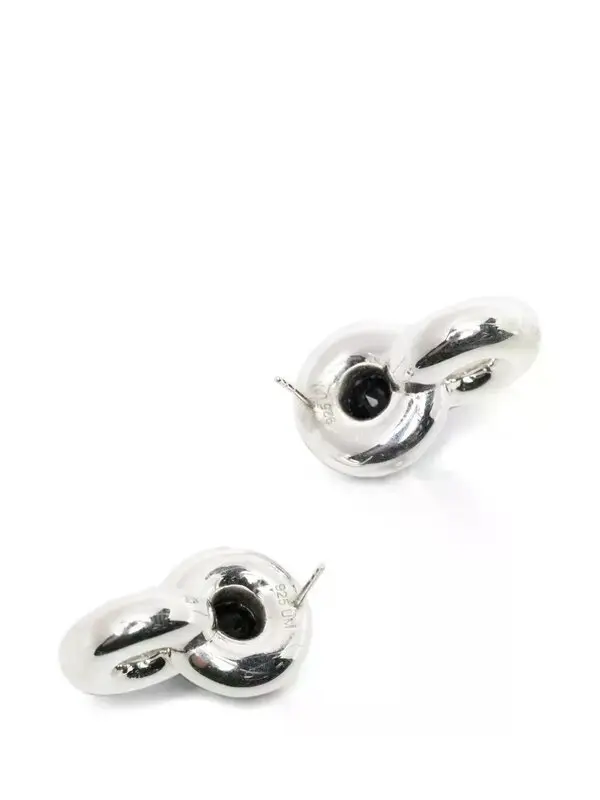 UNCOMMON MATTERS Infinity Crystal-embellished Earrings - Silver