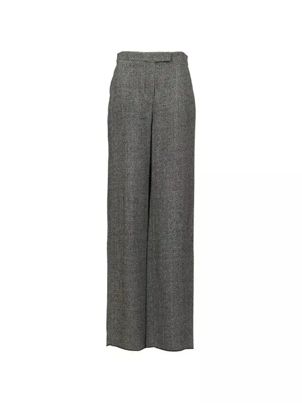 Emporio Armani Mélange Wide-leg Trousers