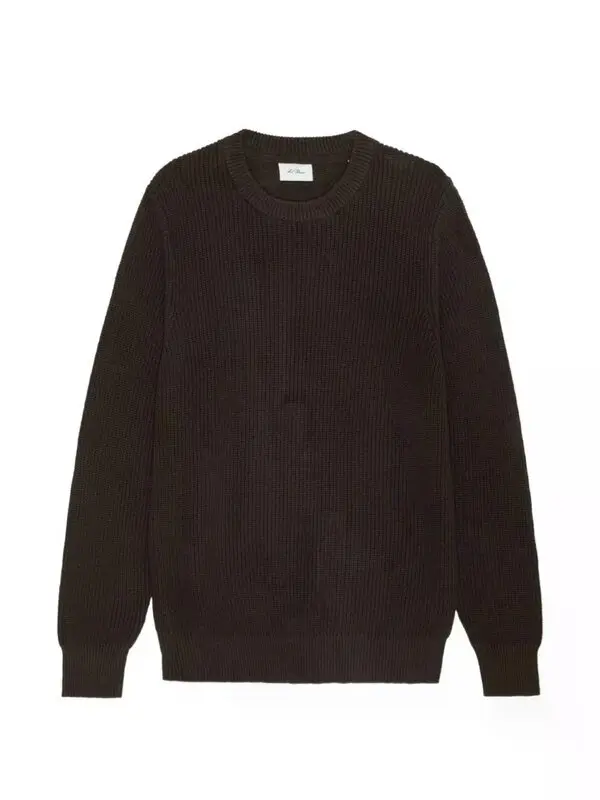 LES DEUX Ribbed-knit Crew-neck Sweater