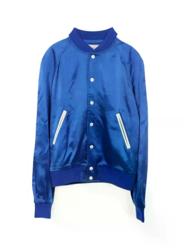 Celine Teddy Logo-print Bomber Jacket - Blue