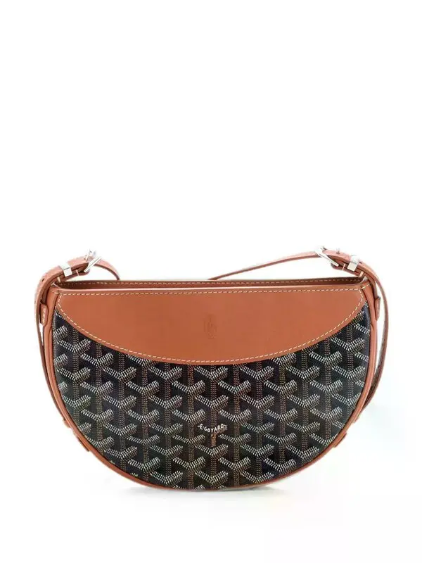 Goyard Hirondelle Coated Canvas And Leather Shoulder Bag - Brown