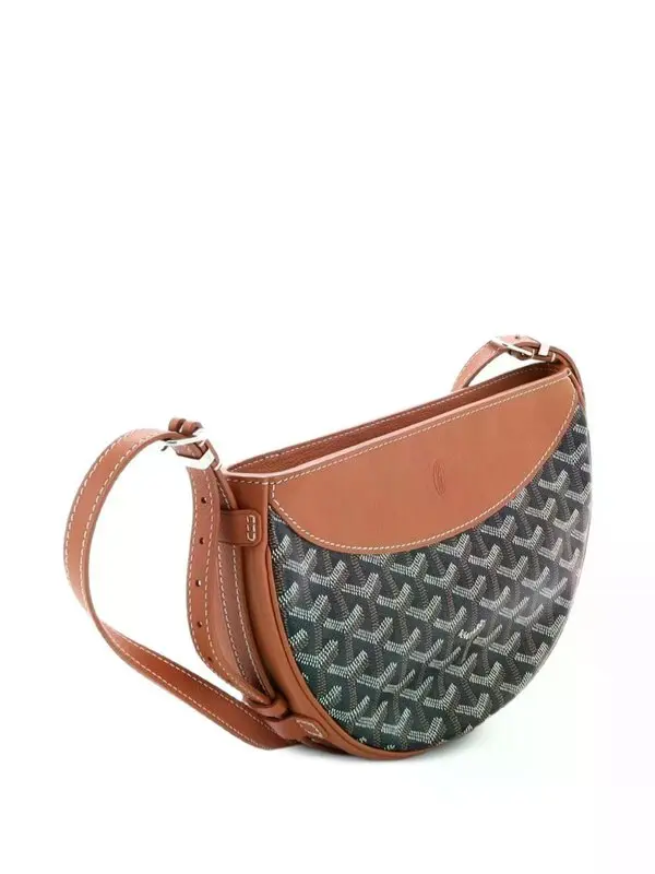 Goyard Hirondelle Coated Canvas And Leather Shoulder Bag - Brown