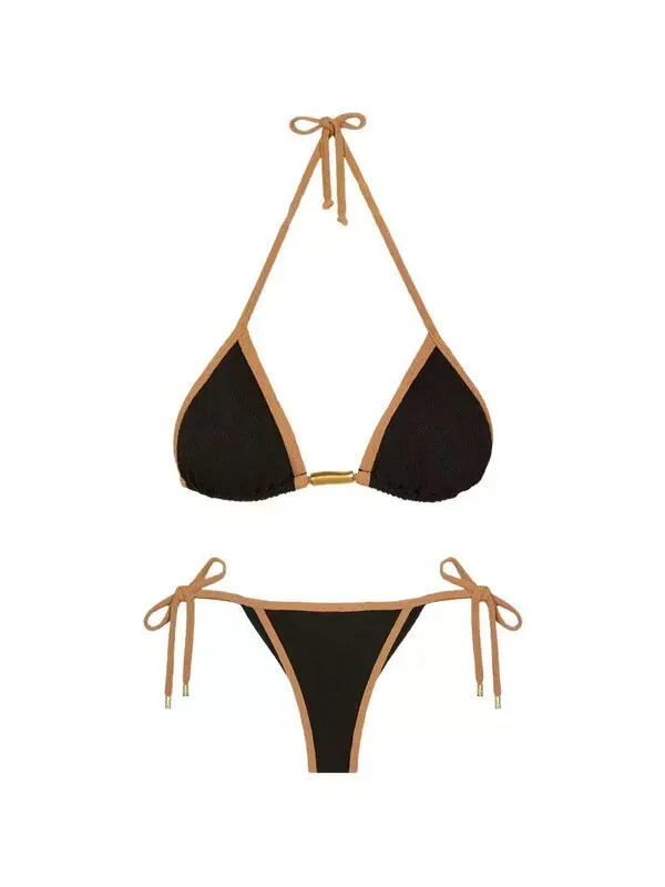 VIX PAULA HERMANNY Firenze Lily Crinkled-effect Bikini Bottom - Black
