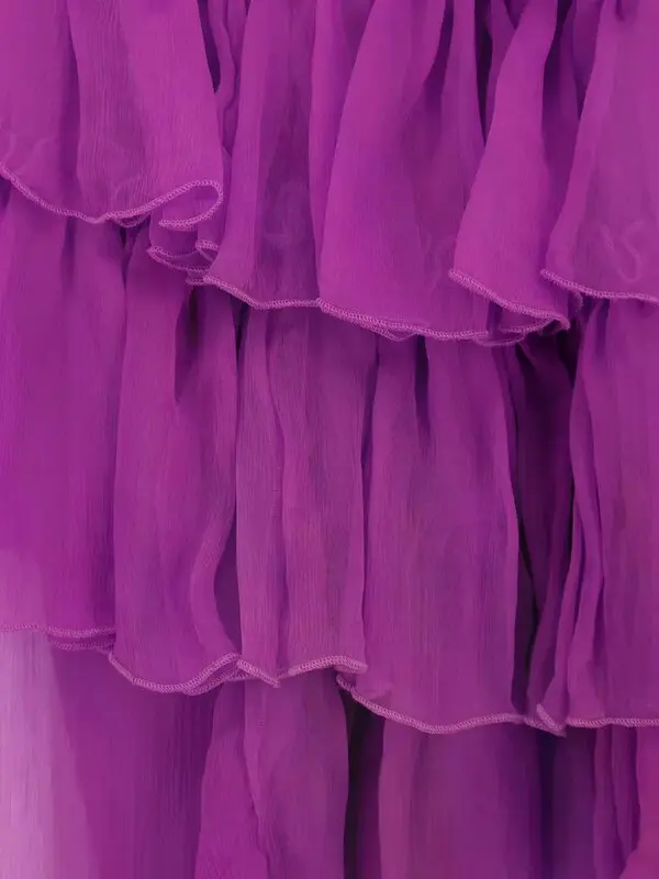 ACTUALEE Ruffled Asymmetric Maxi Dress