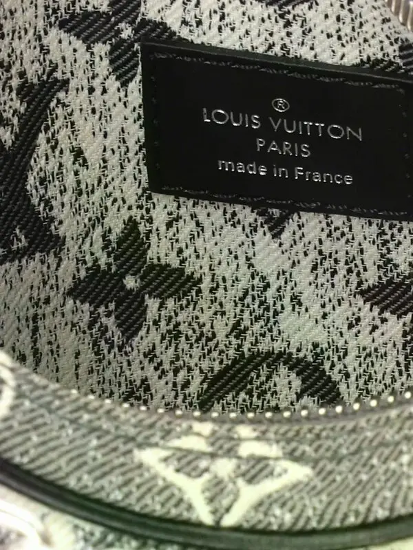 LOUIS VUITTON Monogram Jacquard Denim Loop Hobo Bag - Black