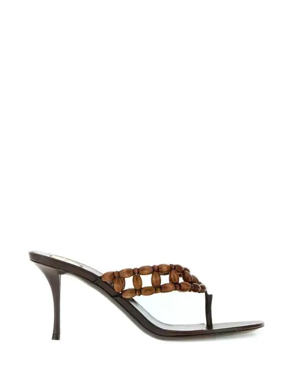 Saint Laurent Zina Beaded Thong Sandals