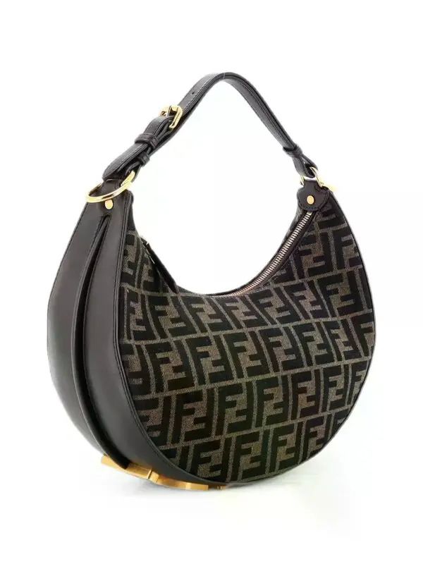 Fendi Fendigraphy Bag Zucca Canvas Small Hobo Bag