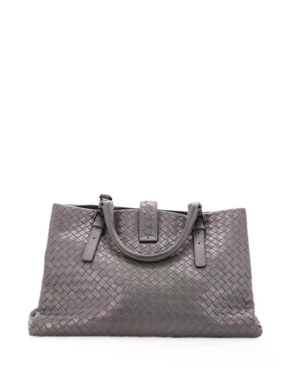 Bottega Veneta Roma Bag Intrecciato Nappa Medium Tote Bag - Metallic