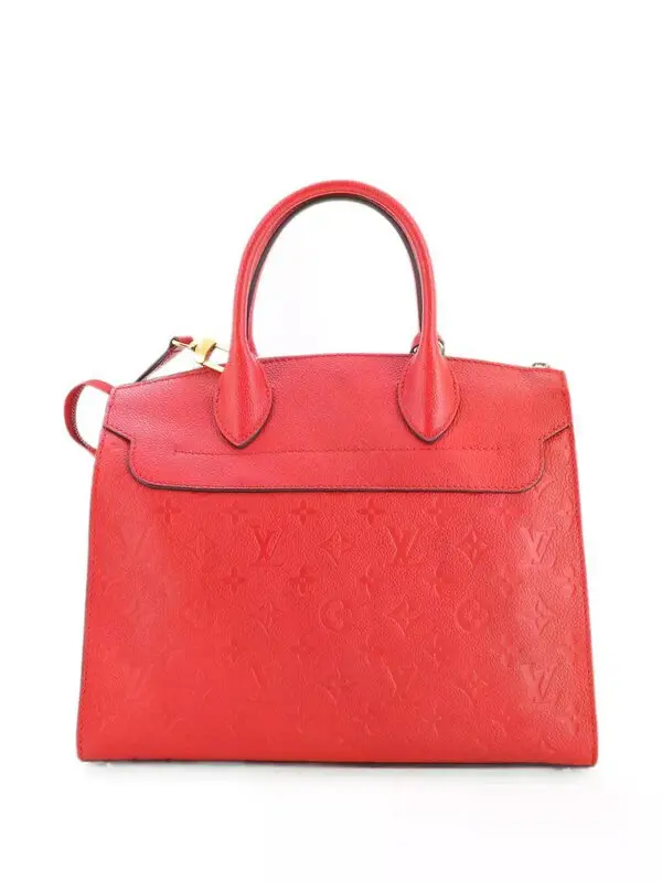 LOUIS VUITTON Pont Neuf Handbag Monogram Empreinte Leather Mm Satchel - Red