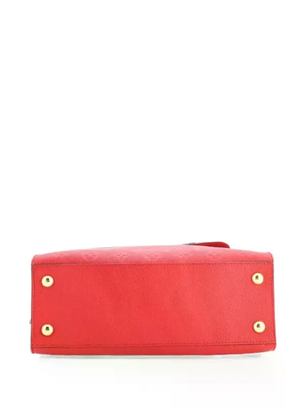 LOUIS VUITTON Pont Neuf Handbag Monogram Empreinte Leather Mm Satchel - Red