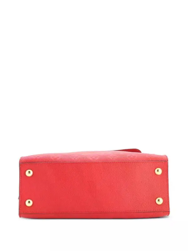 LOUIS VUITTON Pont Neuf Handbag Monogram Empreinte Leather Mm Satchel - Red