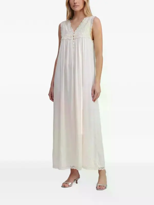 Dior Lace Trim Sleeveless Maxi Dress