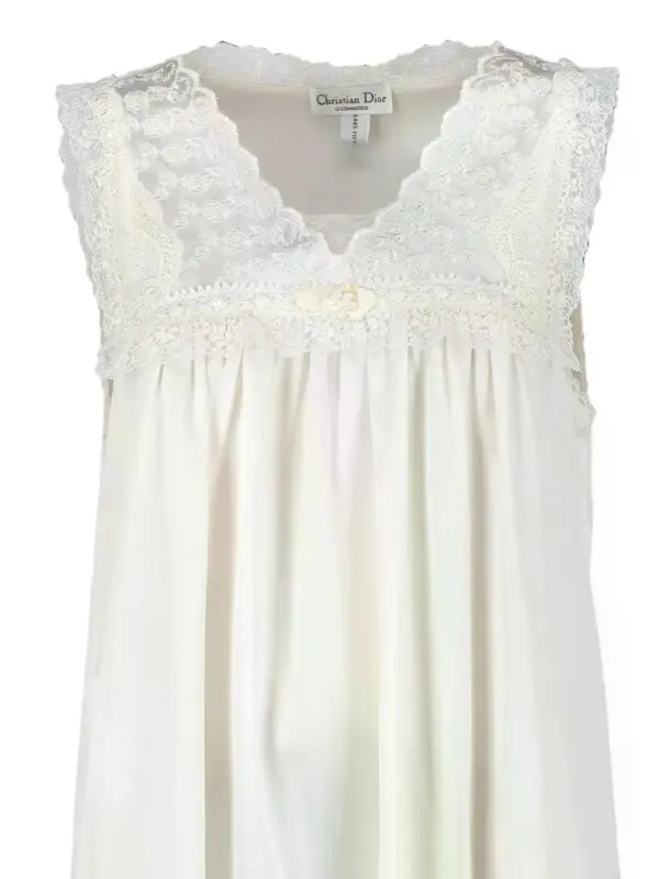 Dior Lace Trim Sleeveless Maxi Dress