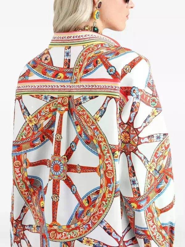 Dolce & Gabbana Carretto-print Poplin Shirt