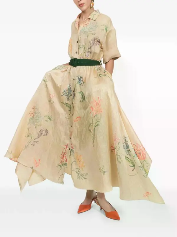 Rosie Assoulin Waiting For Godet Maxi Dress - Neutrals