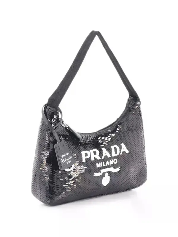 Prada Re-edition 2000 Sequins Mini Hobo Bag