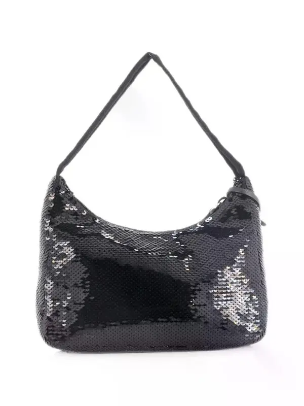 Prada Re-edition 2000 Sequins Mini Hobo Bag - Black