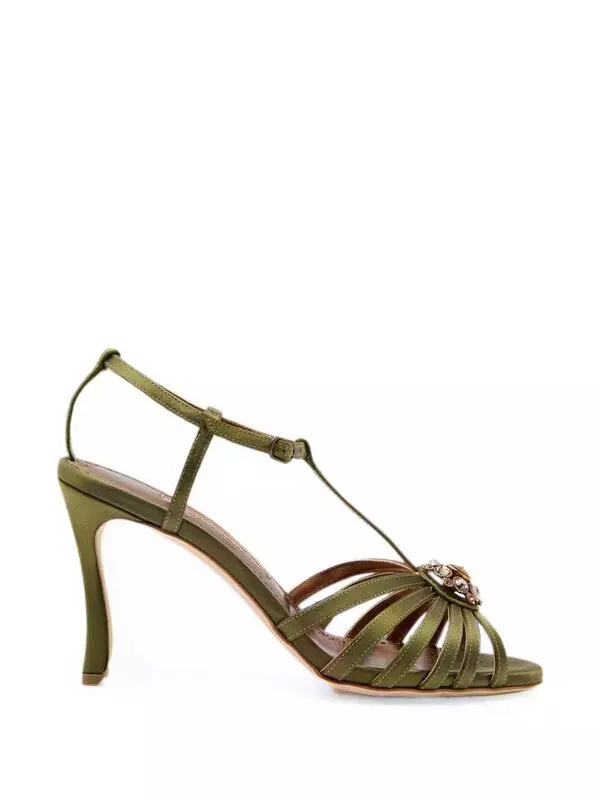 Manolo Blahnik Fulcon Crystal-embellishment Sandals - Green